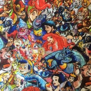 Hand Crafted | Accessories | New Disney Character Sketch Print Cloth ...